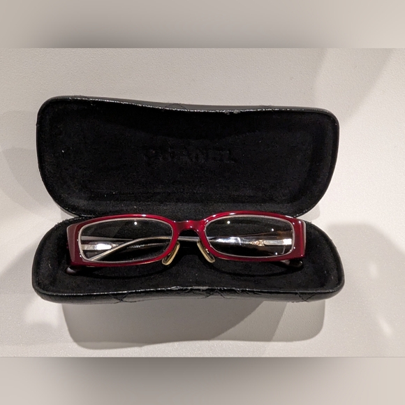 CHANEL | Other | Chanel Red Frames 394 516 135 C859 | Poshmark